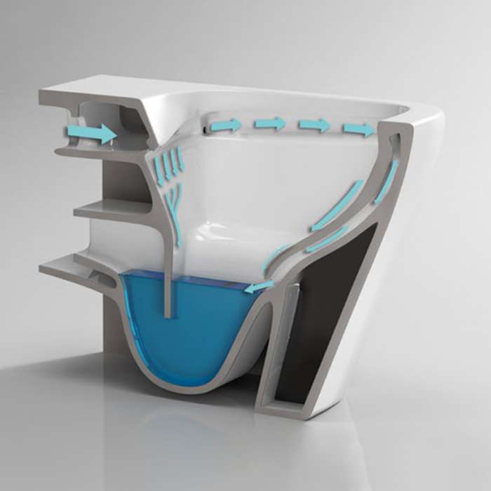 Fully Installed Rimless Apollo Back to Wall Toilet Suite **Extra Large ...